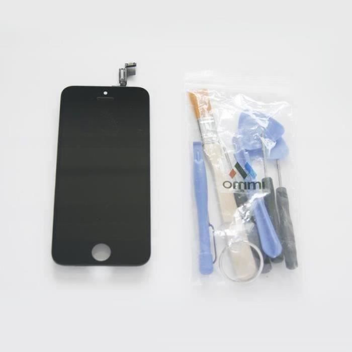 IPhone screen 5S Noir Ecran LCD avec Vitre Tactile Sur Châssis et ...