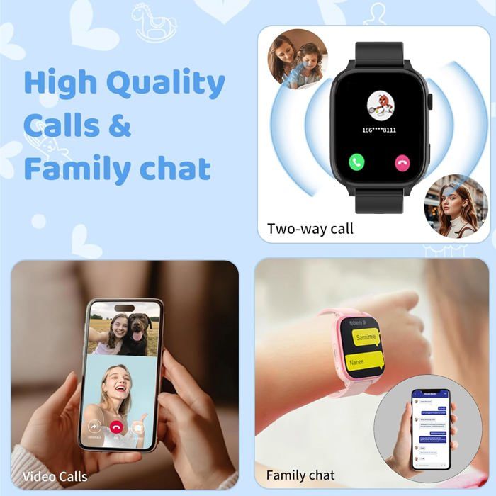 Montre Connectée Enfant 4G, Montre Connectée Garcon Avec Gps+Wifi ...