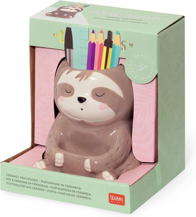 - Porte-Stylos En Céramique Desk Friends 9,2 X 10,4 Cm Thème Paresseux ...
