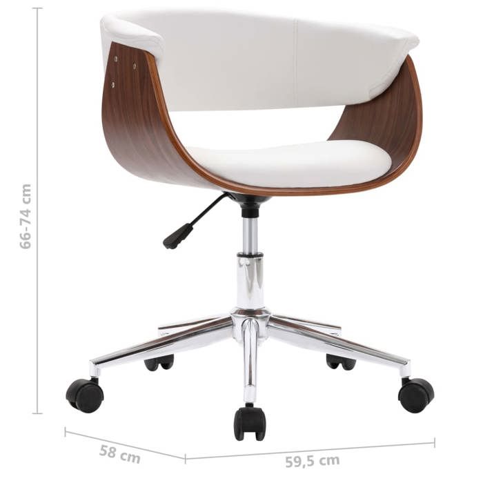 Chaise fauteuil siège pivotante de bureau informatique étude bois ...