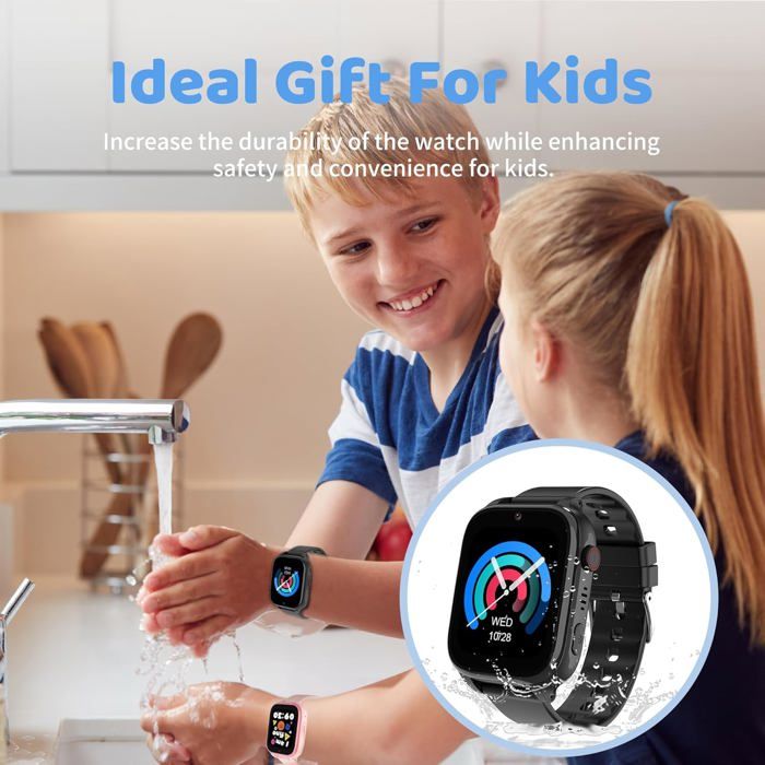 Montre Connectée Enfant 4G, Montre Connectée Garcon Avec Gps+Wifi ...