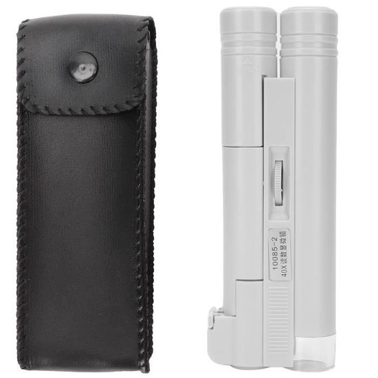 Microscope portable professionnel 40X avec LED pour identification des ...