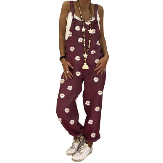 Minetom Femme Salopette Décontracté Playsuit Ample Harem Sarouel ...
