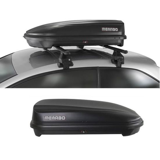 Menabo Quasar Coffre de Toit 320L 50kg Noir Mat - Cdiscount Auto