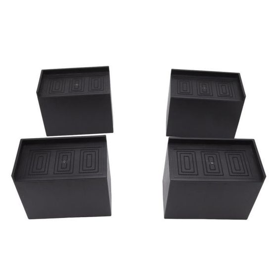 Tbest Colonne montante robuste 4pcs Heavy Duty Riser Black 5in Squared ...