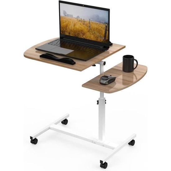 Table De Lit Roulette Réglable En Hauteur, Table De Lit Pour Ordinateur ...