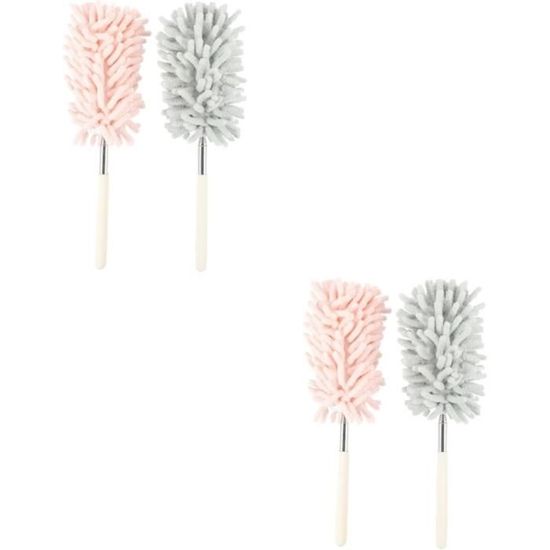4 Pièces Plumeau Télescopique à Épousseter Pliable Plumeau à Manche ...