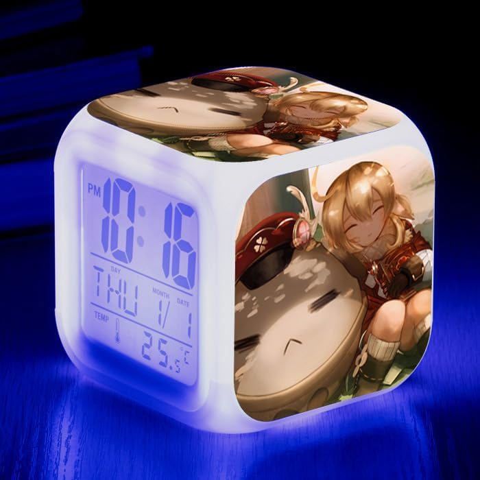 Japonais Anime Genshin Impact Réveil Intelligent Led Horloge Numérique ...