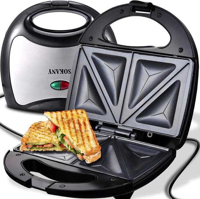 Gaufrier Belge Électrique 750 W, Monsieur Croque Maker, Gaufrier ...