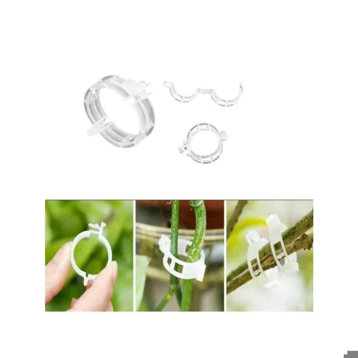 (Blanc) 100 Pièces support de plante pour support de plante, clips d'attache de vigne en ...