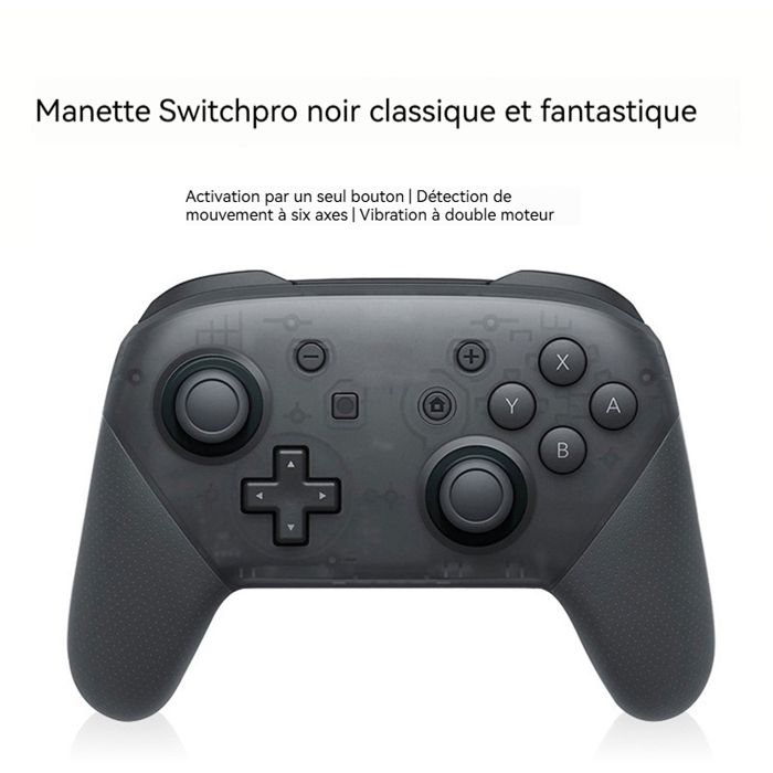 Manette Switch Pro pour Nintendo Switch, style noir classique,Sans NFC ...
