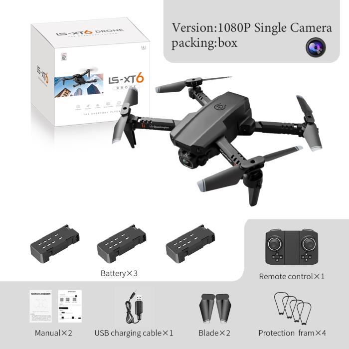 Boîte 1080 simple 3Bat - Mini Drone Professionnel Wifi Avec Caméra 4k ...