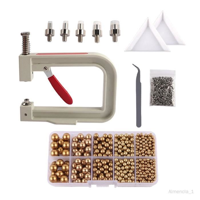 Outil de pose de perles de presse à main avec machine de réglage de perles pour chaussures ...