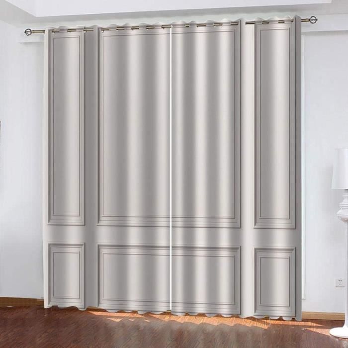 Rideau Salon Occultant Moderne - 3D Modèle Blanc D‘Impression De Porte ...