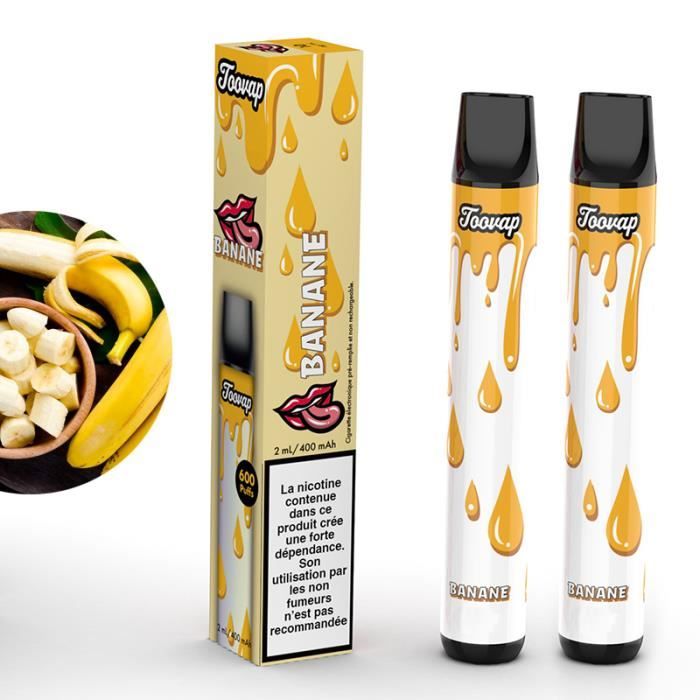 Pack 2 PUFF TOOVAP BANANE 10mg - Cdiscount Au quotidien