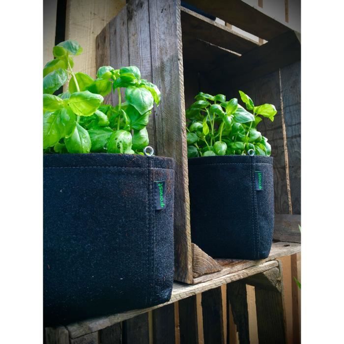 Pot pour plante en géotextile 4L noir - Cdiscount Jardin