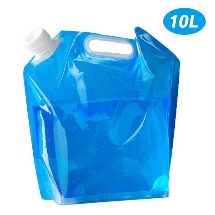 Conteneur d'eau pliable - Sport - Type 10L - PVC - 5L/10L - Idéal pour Camping et Randonnée ...