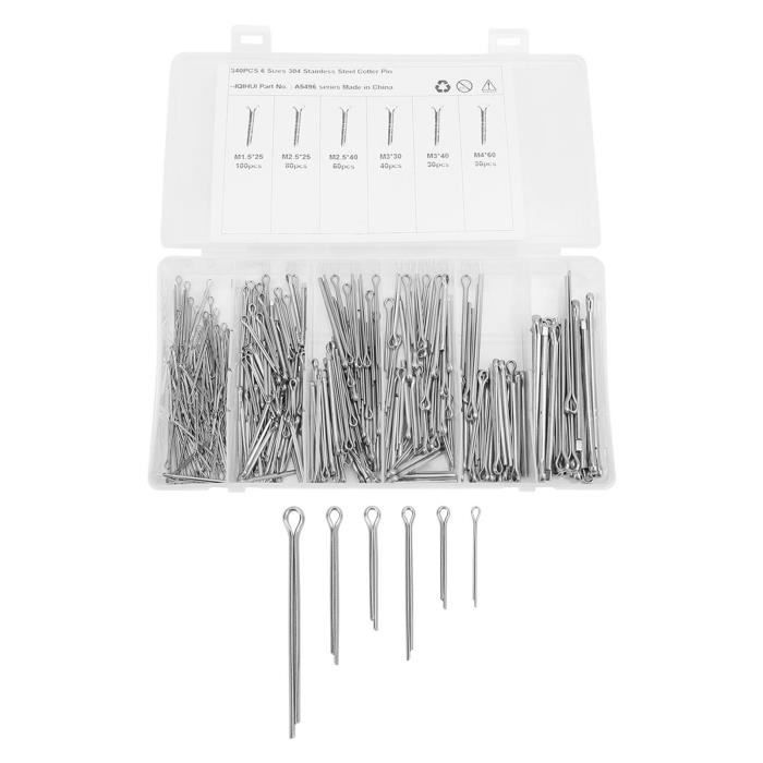 JUZ goupille de retenue Kit d'assortiment de goupilles fendues 340 ...
