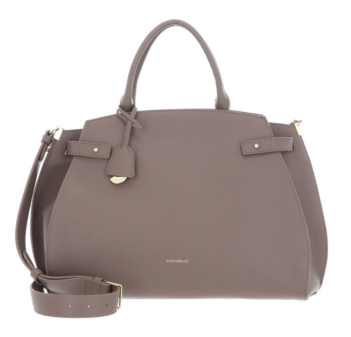COCCINELLE Sac à main taupe en cuir pour femme Kliche Handbag Grained ...