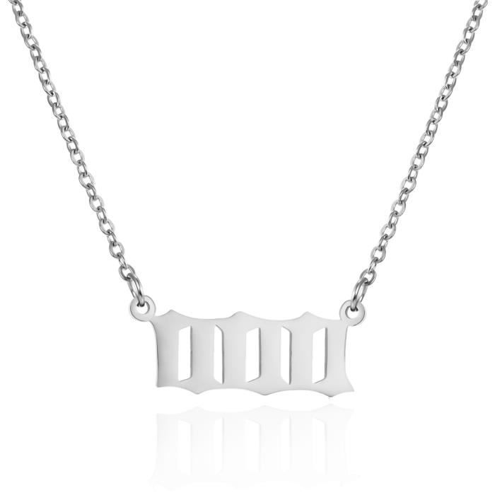 Chaine De Cou Vendue Seule GS9O8 Ange Nombre Collier 111 222 333 444 ...