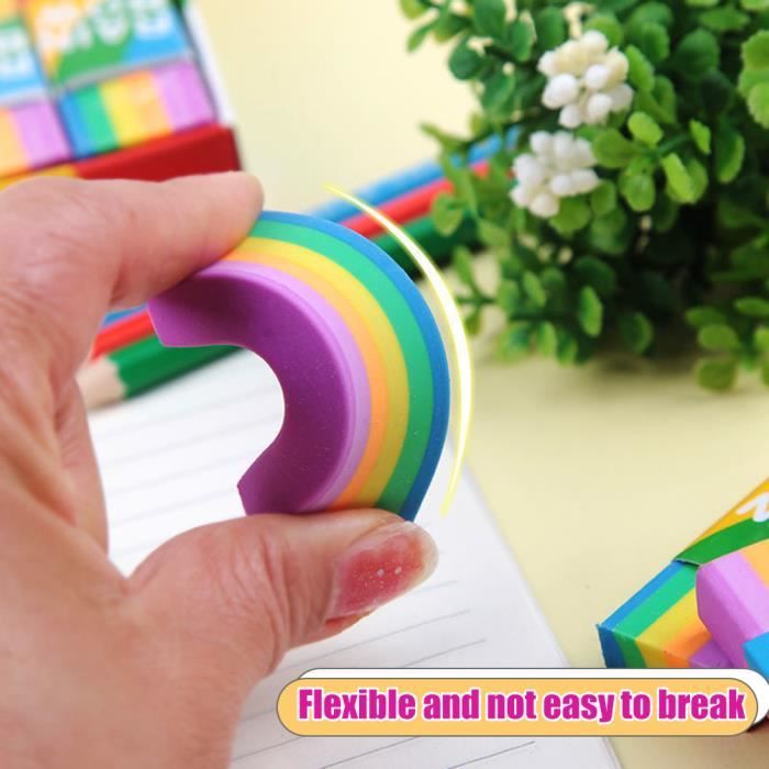 XIJ Gomme 2B 30 pièces 2B gomme arc-en-ciel Mini gomme pour enfants ...