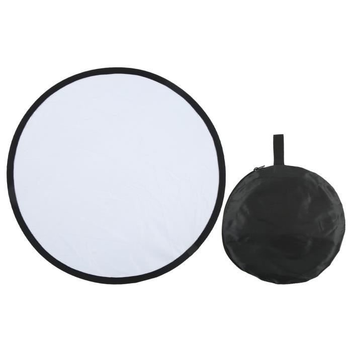 Réflecteur de lumière rond portable 2 en 1 - EJ.LIFE - Blanc argenté ...