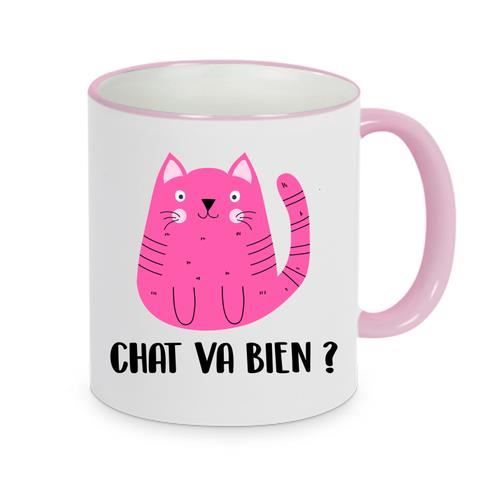 Mug - Céramique - Rose LMK CHAT VA BIEN - Cdiscount Maison