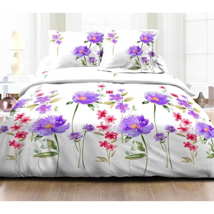 HOME DECO - Parure de draps 4 pièces - Drap Plat + Drap Housse + 2 ...