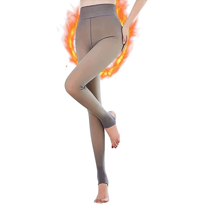 1Pcs Chaud Collants Femme Jambes Faux Leggings Polaire Translucide Extensible Collant en ...