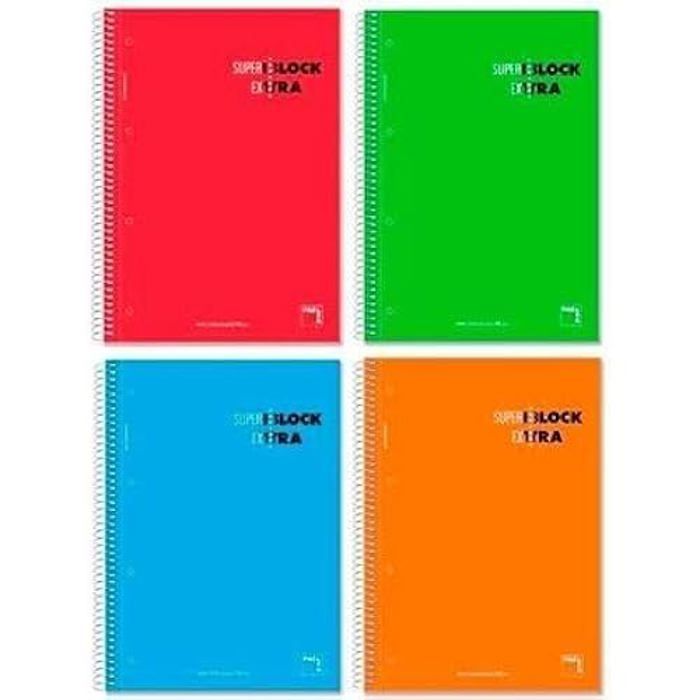 Cahier - PACSA - Superblock Extra - 120 Feuilles - A4 - Couverture ...
