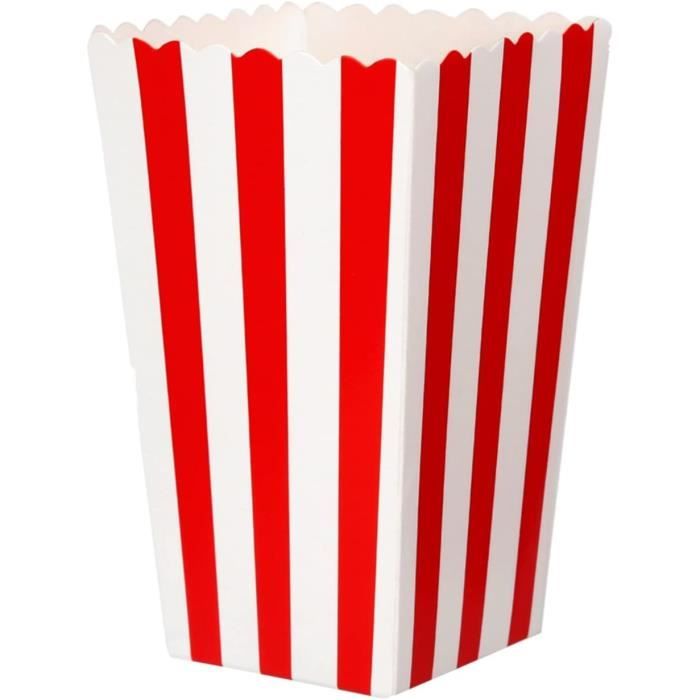 15 Boîtes Pop Corn, Pop Corn Boîte Rouge Et Blanc, Boîte Bonbon En ...