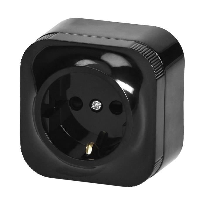Prise De Courant Encastrable I Noir[J2435] - Cdiscount Bricolage