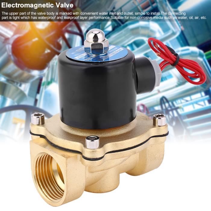 Fangming-Vanne électromagnétique lectrovanne normalement fermée en laiton pour Air eau huile 1po ...