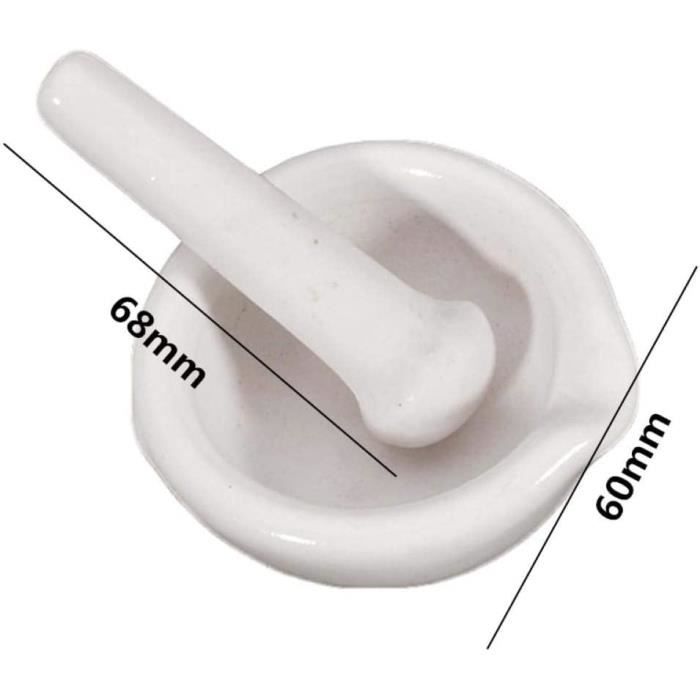 TOSSPER Céramique Traditionnelle Mortier Pilon Set Herbes Épices Moulin ...