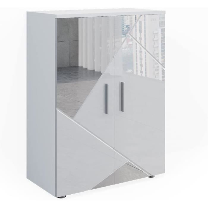 Vicco Meuble de Rangement de Salle de Bain Irma, Blanc Brillant avec rts, 60 x 81 cm62 ...