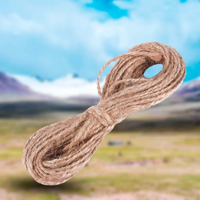 SURENHAP corde de jute Ficelle de Jute de 8M, corde de chanvre marron ...