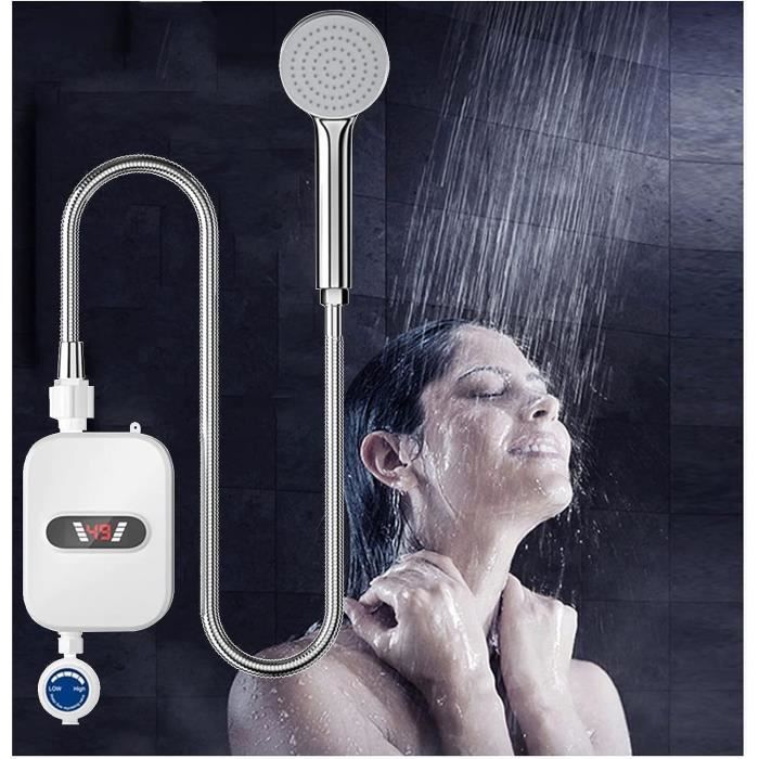 Chauffe Eau De Douche Instantané Electrique, 3000W Système D'Eau Chaude ...