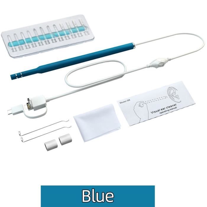 KIT ANTI-CERUMEN,Blue--Endoscop Nettoyeur D'oreille Caméra Claire ...