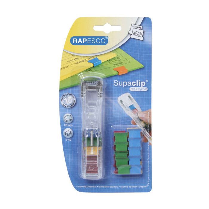 Distributeur - RAPESCO - Supaclip 40 - Transparent - 25 pinces ...
