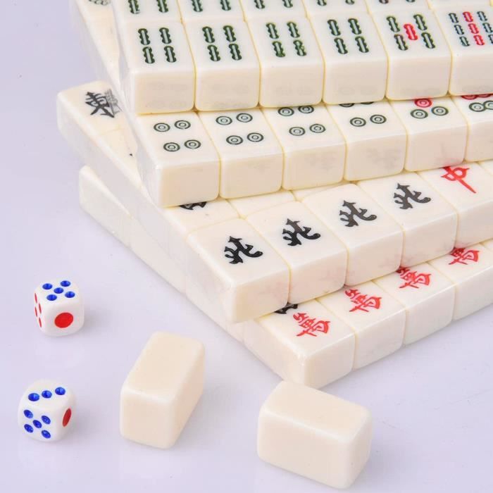 Mahjong Set, Jeu De Mahjong Chinois Traditionnels, Jeu De 144 Pièces De ...