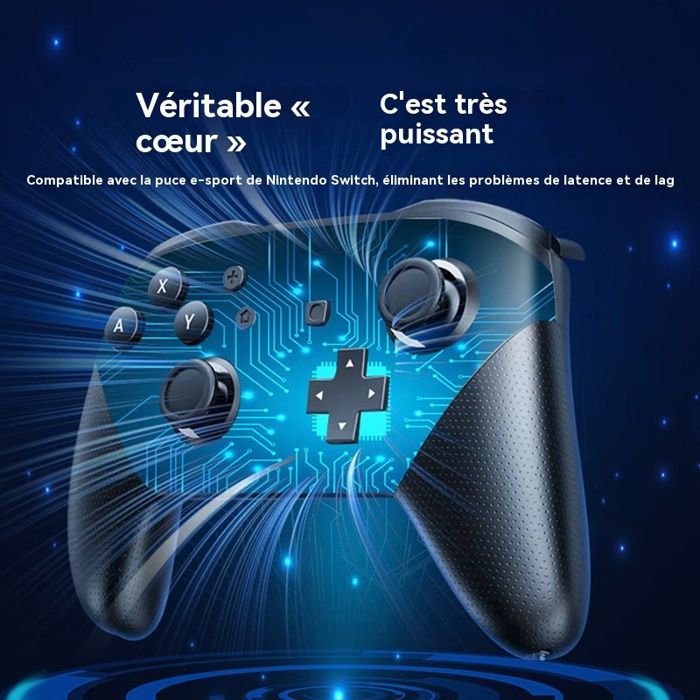 Manette Switch Pro pour Nintendo Switch, style noir classique,Sans NFC ...