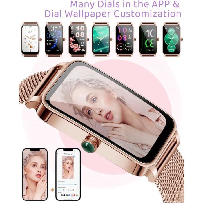 Montre Intelligente, Montres Intelligentes Pour Femmes Hommes, Iphone ...