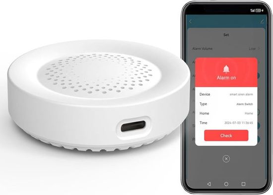 Smart Siren Alarm,Fort 100 Db,Alarme Sans Fil Pour Capteur De Mouvement ...