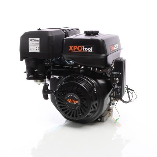XPOTool Moteur Essence GK420(E) 8,8 kW (15CV) 420ccm 25mm Vilebrequin Démarrage électrique Kart ...