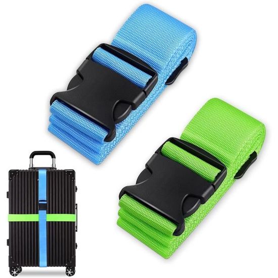 Lot De 2 Sangles De Valise, Ruban De Bagage, Sangles De Valise, Identification Personnalisée ...