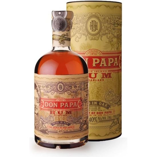 Rhum Don Papa 7 ans Small Batch 70cl - Coffret - La cave Cdiscount