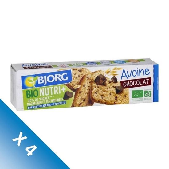 [LOT DE 4] Bjorg Biscuit Avoine Chocolat 130g - Cdiscount Au quotidien