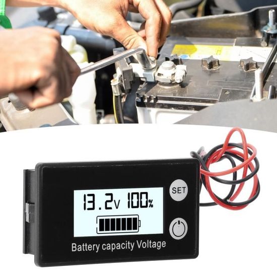 Testeur de tension CC JX-6133 LCD DC Voltage Meter Testeur de capacité ...