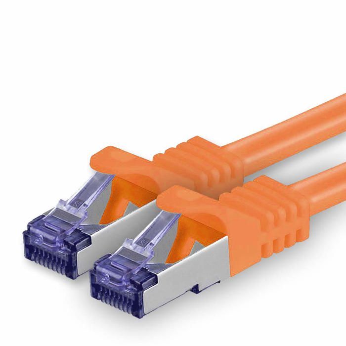 Cat.7 Câble Réseau 10M - Orange - 1 Pièce Cat7 Câble Ethernet Poe Lan ...