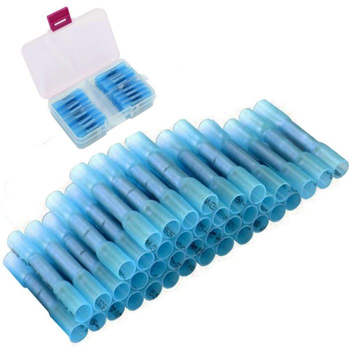 Kit de 40 connecteurs métalliques thermorétractables, cosses étanches ...